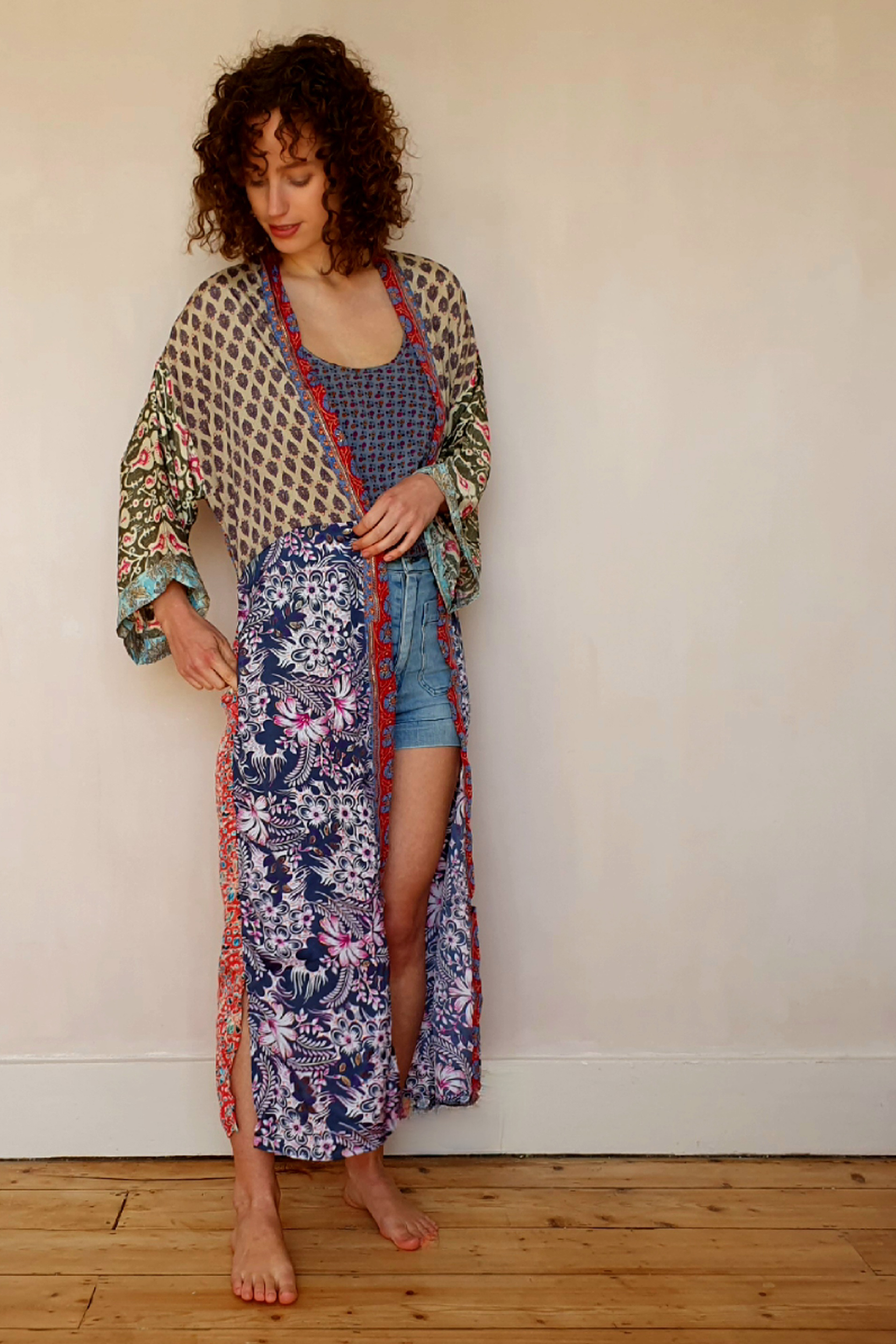 Patch Long Kimono Cool Blue 1 – Gabrielle Parker