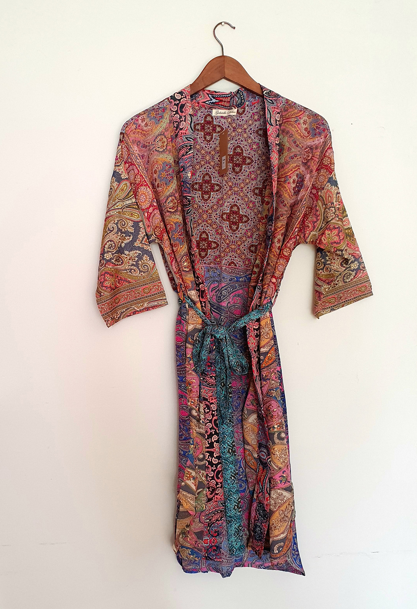Short Patch Kimono in Sahara Dream – Gabrielle Parker